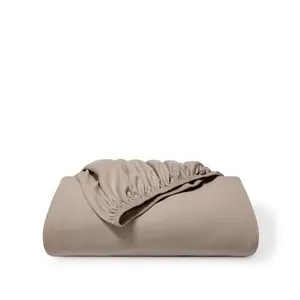 BARE HOME Organic Cotton Jersey Fitted Sheet - Taupe