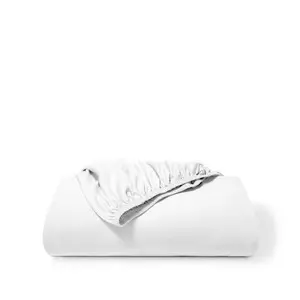 BARE HOME Organic Cotton Jersey Fitted Sheet - White