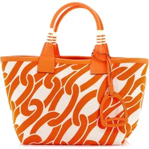 Orange Print Tote Bags