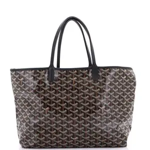 Goyard Saint Louis Tote Coated Canvas Pm - Black
