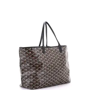 Goyard Saint Louis Tote Coated Canvas Pm - Black