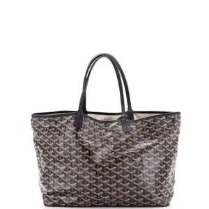 Goyard Saint Louis Tote Coated Canvas Pm - Black