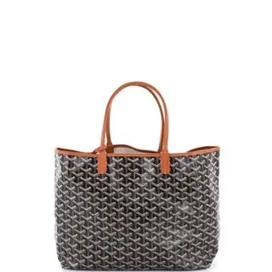 Goyard Saint Louis Tote Coated Canvas Pm - Black