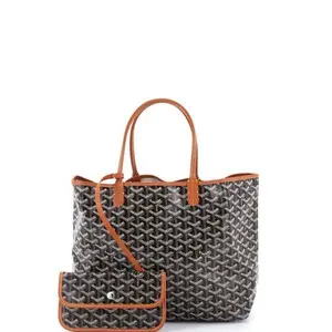 Goyard Saint Louis Tote Coated Canvas Pm - Black