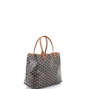 Goyard Saint Louis Tote Coated Canvas Pm - Black
