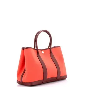 Hermès Garden Party Tote Toile And Leather 30 - Pink