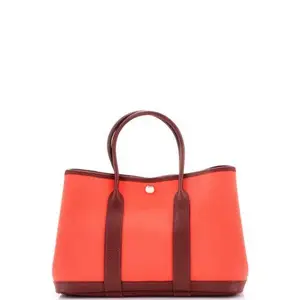 Hermès Garden Party Tote Toile And Leather 30 - Pink
