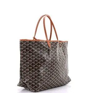Goyard Saint Louis Tote Coated Canvas Gm - Black