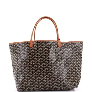 Goyard Saint Louis Tote Coated Canvas Gm - Black