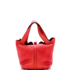 Hermès Picotin Lock Bag Clemence Mm - Red