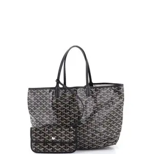 Goyard Saint Louis Pm Tote Coated Canvas - Black