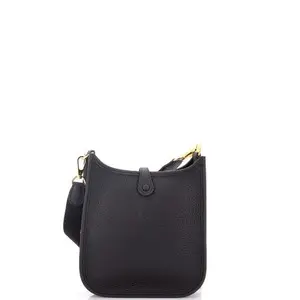 Hermès Evelyne Tpm Clemence Leather Bag - Black