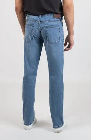 BRISK Ultra Light Wash Straight Leg Jeans - Straight Fit