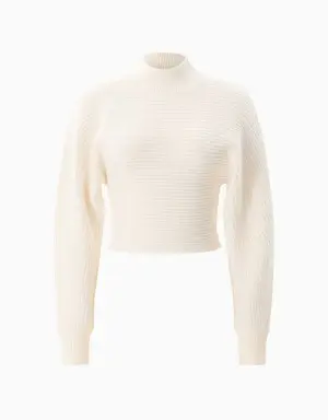 DODIEE Gal Cropped Sweater - Cream
