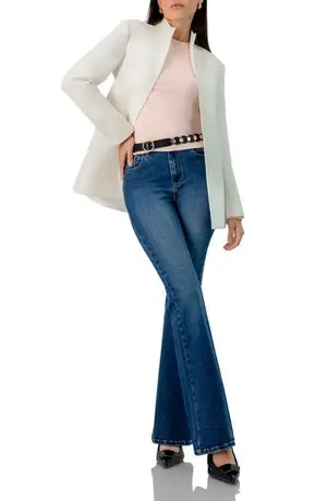 IVONNE Solid Single-button Blazer