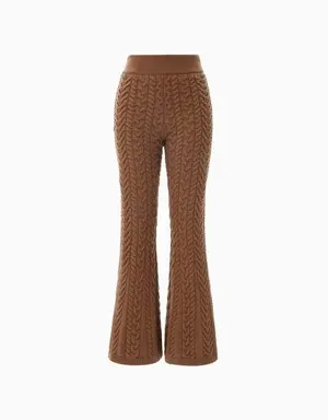 DODIEE Lily Cable-knit High-waisted Pants - Camel