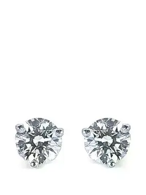 Nimo With Love 18kt White Gold Diamond Stud Earrings - Silver