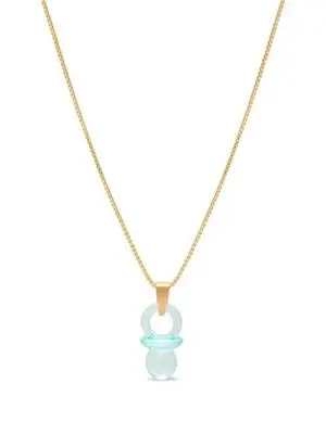 CRYSTAL HAZE Pacifier Pendant Necklace - Gold