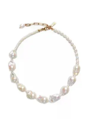 LABELLED JEWELLERY Pearl Embellished Necklace - White