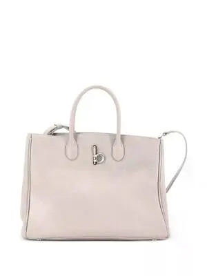 Burberry Rocking Horse Leather Small Tote Bag - Grey