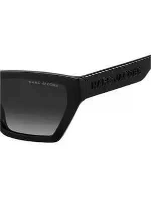 Marc Jacobs Logo Geometric Sunglasses - Black