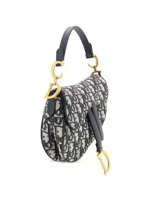 Dior Saddle Handbag Oblique Canvas Mini Shoulder Bag - Blue