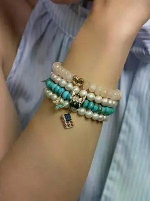 SYDNEY EVAN Charlotte Charm Bracelet - Blue