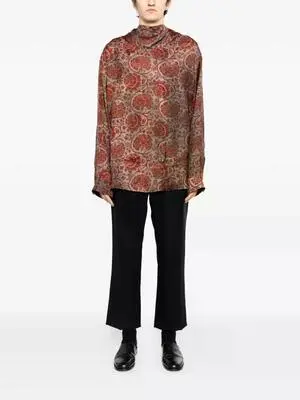 UMA WANG Floral Print Hooded Top