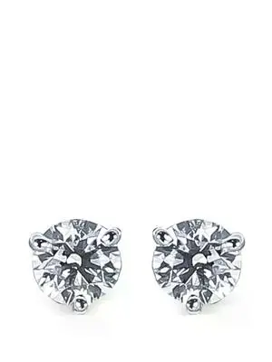 Nimo With Love Solitaire Diamond Stud Earrings - Silver