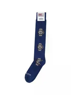 MC2 SAINT BARTH Logo-detail Socks - Blue