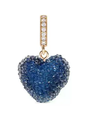CRYSTAL HAZE Jelly Heart Pendant Connector - Blue