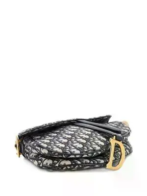Dior Saddle Oblique Canvas Shoulder Bag - Blue
