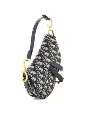 Dior Saddle Oblique Canvas Mini Shoulder Bag - Blue