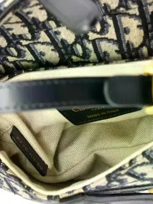 Dior Saddle Oblique Canvas Mini Shoulder Bag - Blue