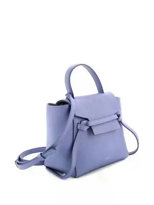 Celine Belt Bag Textured Leather Nano Shoulder Bag - Blue