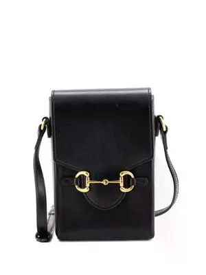 Gucci Horsebit 1955 Leather Mini Crossbody Bag - Black