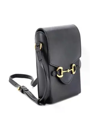 Gucci Horsebit 1955 Leather Mini Crossbody Bag - Black