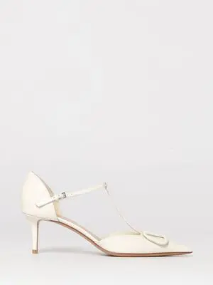 Valentino Garavani D'orsay Pumps In Leather - Ivory