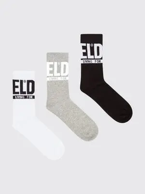 DIESEL® Logo Crew Socks - Multicolor