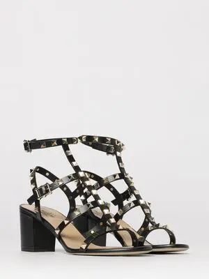 Valentino Garavani Studded Heeled Sandals - Black