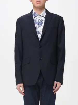Etro Wool Single-breasted Blazer - Blue