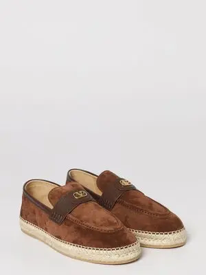 Valentino Garavani Vlogo Signature Suede Espadrilles - Cocoa