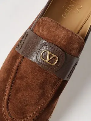 Valentino Garavani Vlogo Signature Suede Espadrilles - Cocoa