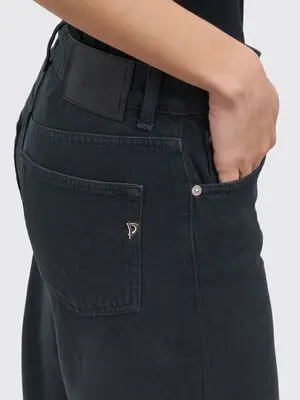 DONDUP Flared Cotton Denim Jeans - Black
