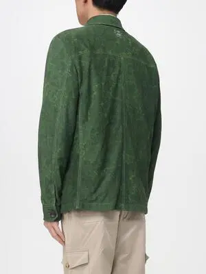 Etro Paisley Leather Shirt Jacket