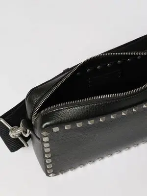 Valentino Garavani Rockstud Leather Camera Bag - Black