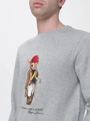Polo Ralph Lauren Crewneck Sweatshirt With Bear Print - Grey