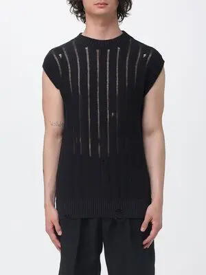 LANEUS Sleeveless Knit Vest - Black