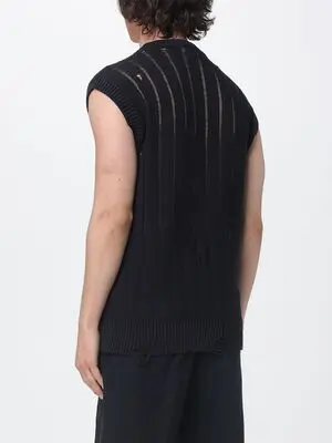 LANEUS Sleeveless Knit Vest - Black