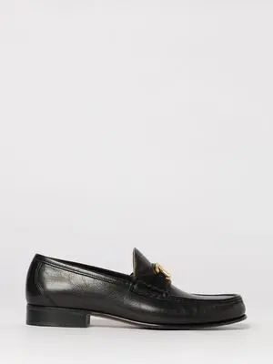 Valentino Garavani Leather Loafers With Gold Tone Hardware - Black